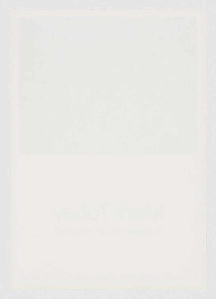 Mark Tobey, Erker-Galerie am Gallusplatz St.Gallen, 1986 - 1987 Comprar ...